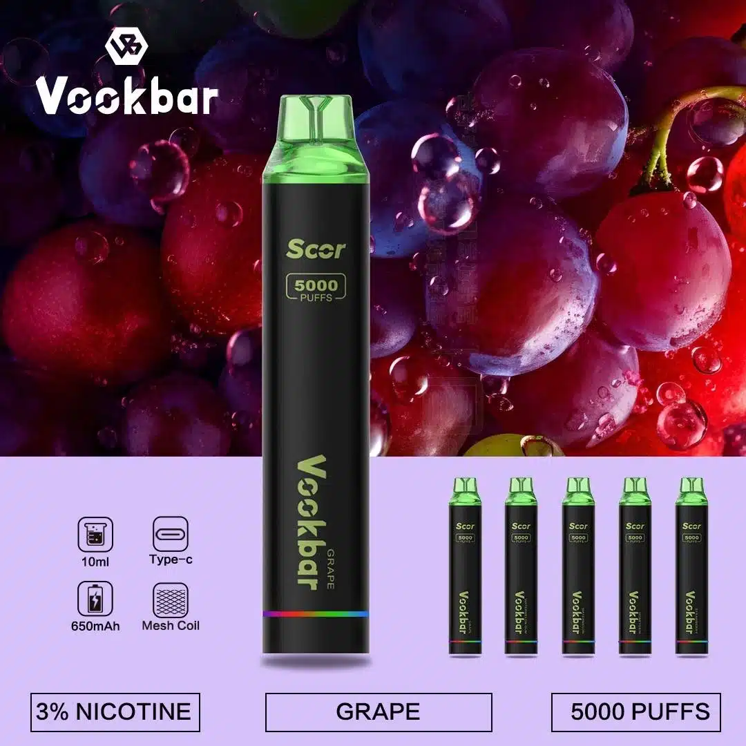 สั่งซื้อ VookBar Scor องุ่นเย็น - 5000 Puffs ราคาส่ง - PodFlashman