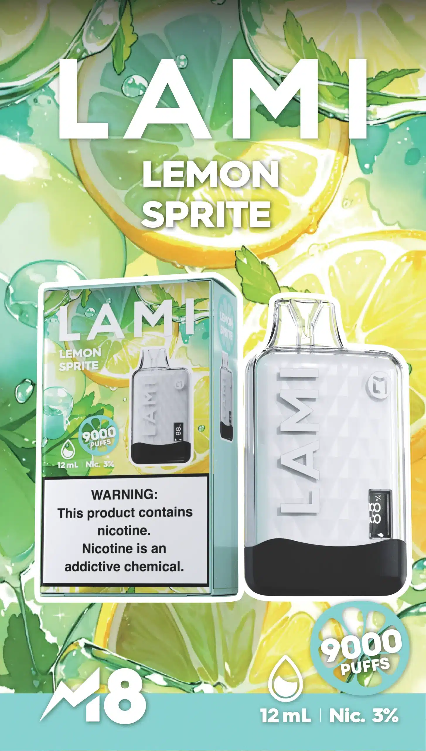 สั่งซื้อ LAMI สัไปร์ท มะนาว - 9000 Puffs ราคาส่ง - PodFlashman