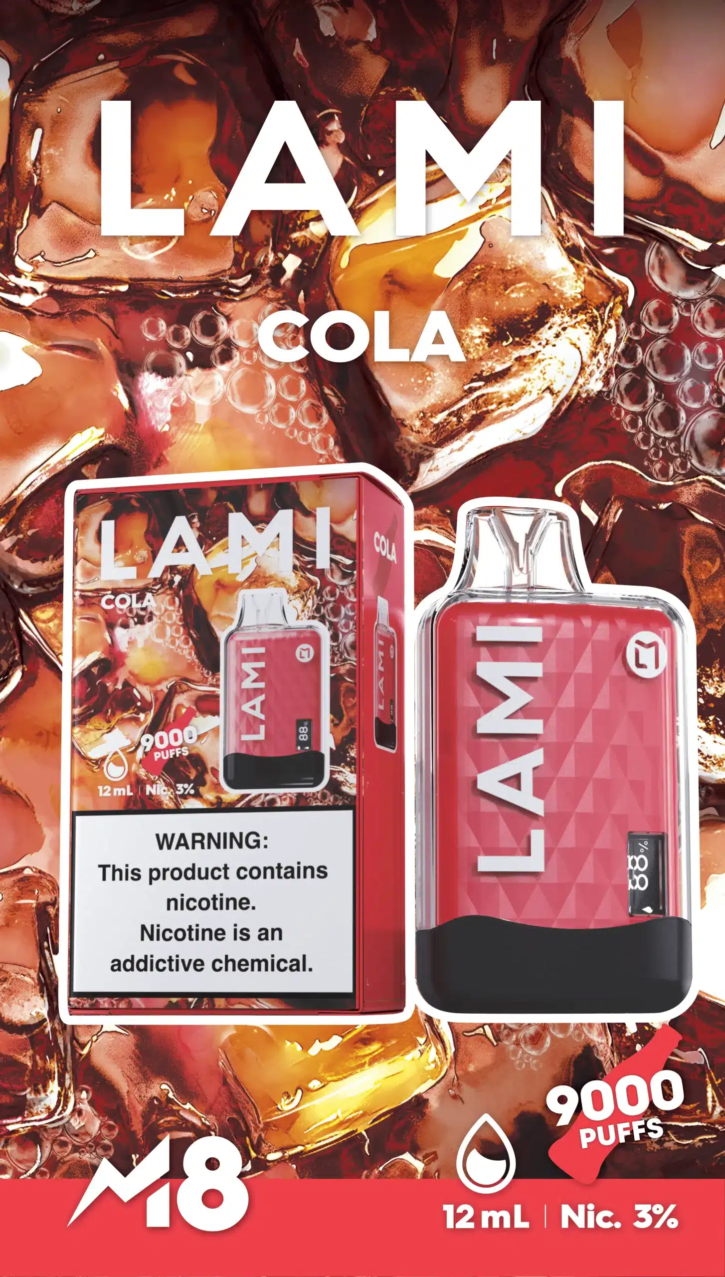 สั่งซื้อ LAMI โคล่า - 9000 Puffs ราคาส่ง - PodFlashman