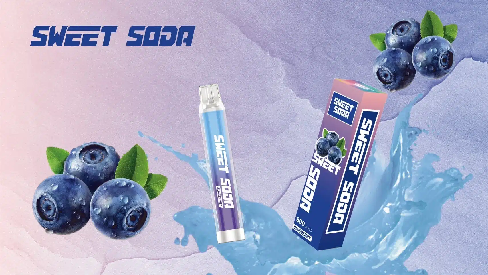 สั่งซื้อ Sweet Soda บลูเบอร์รี่ - 800 Puffs ราคาส่ง - PodFlashman