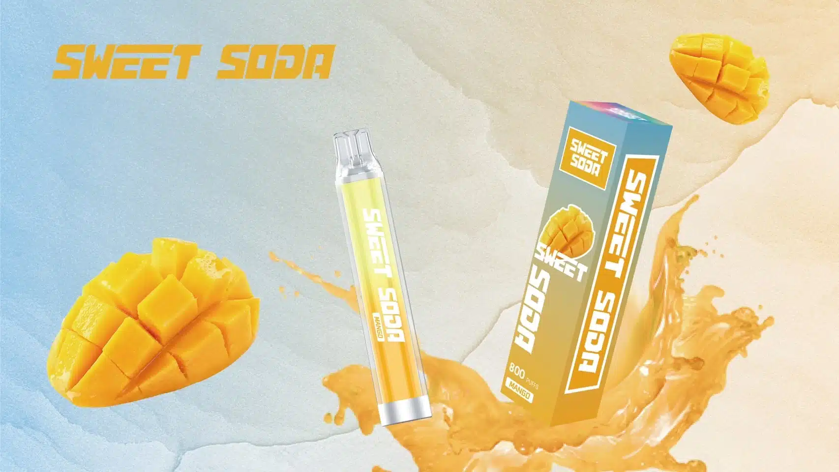 สั่งซื้อ Sweet Soda มะม่วง - 800 Puffs ราคาส่ง - PodFlashman